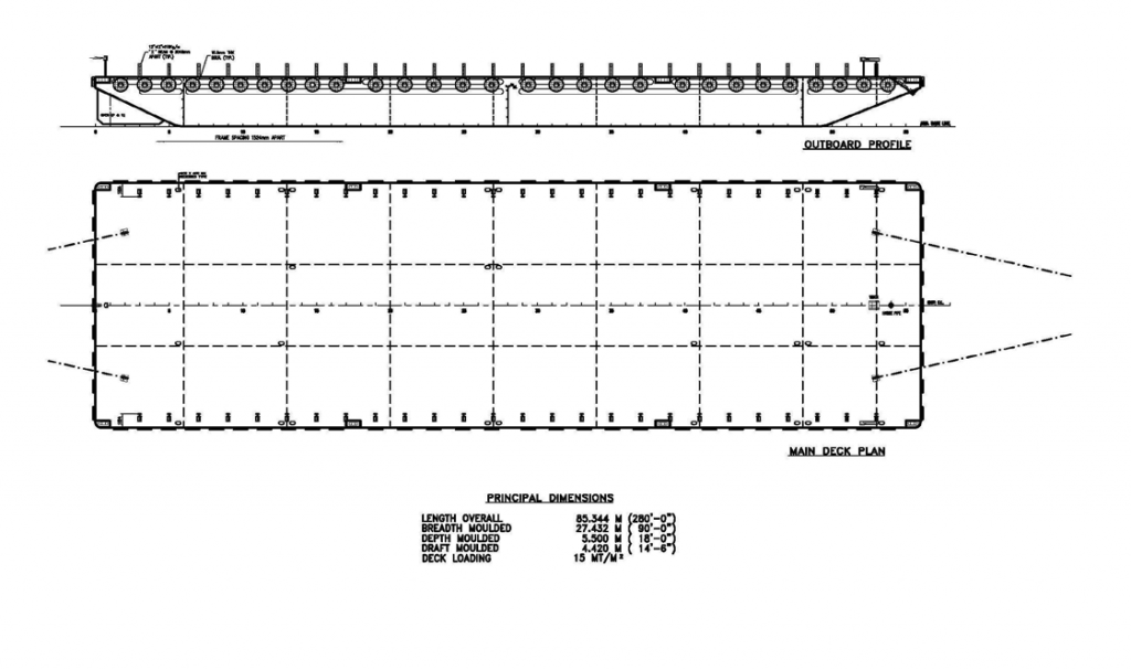 280 ft Deck Cargo Barge For Sale or Charter - Sale Charter